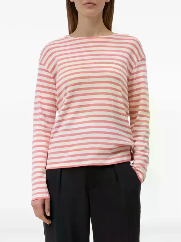 Closed Horizontal Stripe Long Sleeve T-shirt