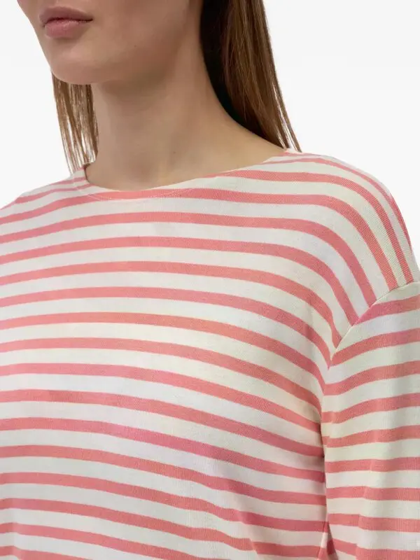 Closed Horizontal Stripe Long Sleeve T-shirt