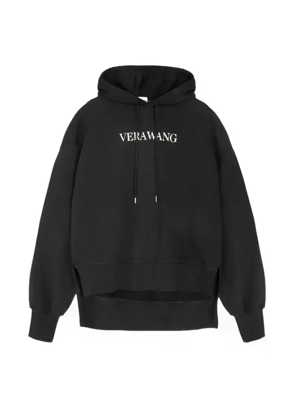 Vera Wang Oversized Logo Print Cotton Hoodie