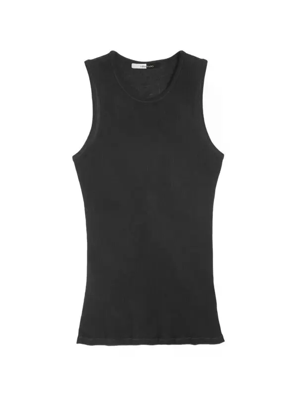 Vera Wang Tessa Ribbed-knit Cotton Tank Top