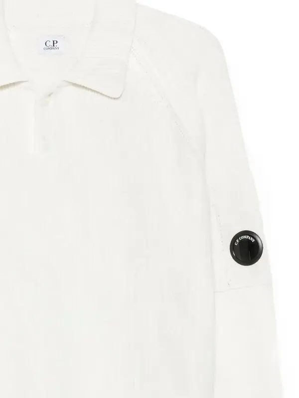 C.P. COMPANY Ribbed-knit Polo Shirt