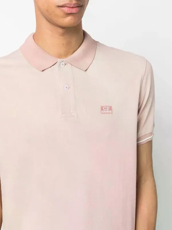 C.P. COMPANY Logo-embroidered Polo Shirt