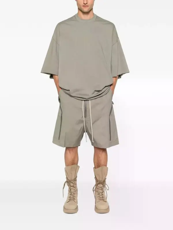 Rick Owens Heizer Drawstring Zip-detail Shorts - Grey