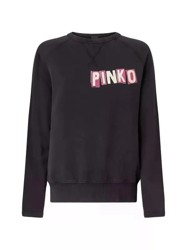 Pinko Logo And Swan Print Sweatshirt