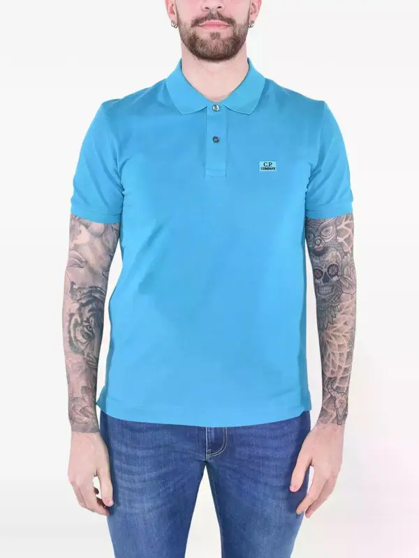 C.P. COMPANY Logo-patch Polo Shirt