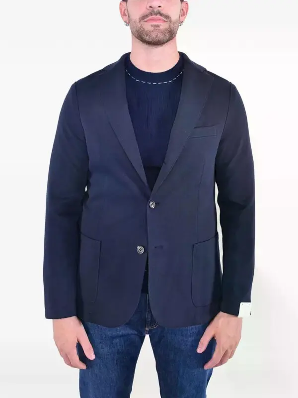 Eleventy Raw-cut Single-breasted Blazer