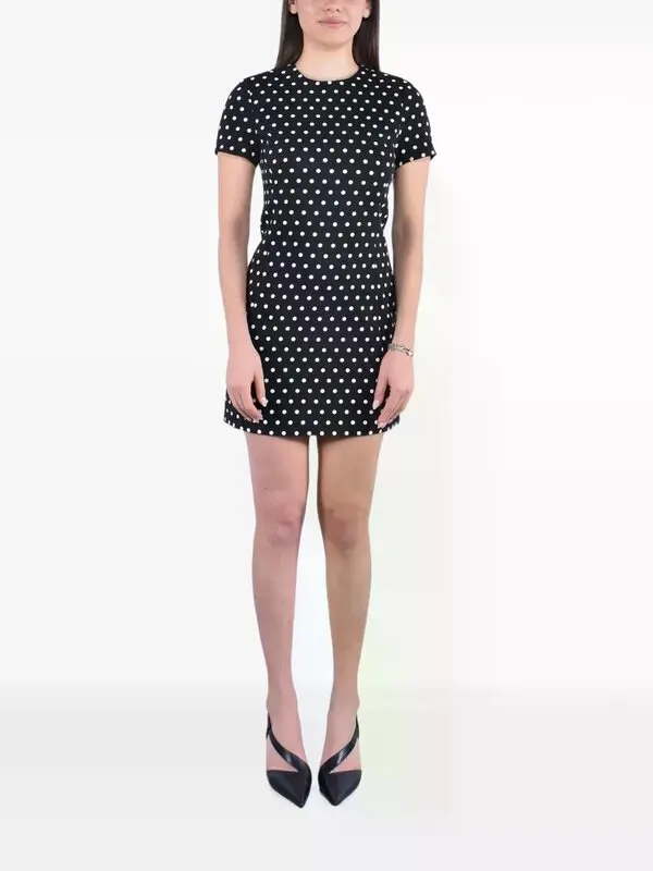 Michael Kors Polka-dot Crepe Shift Mini Dress