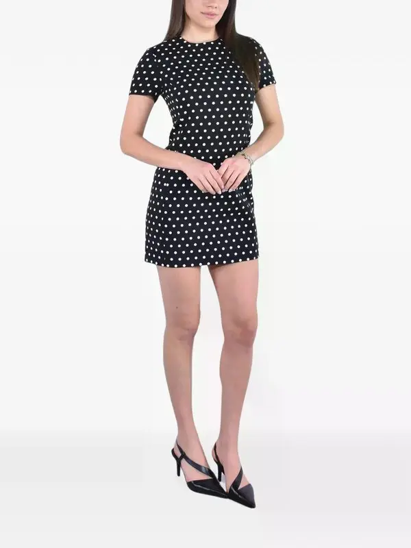 Michael Kors Polka-dot Crepe Shift Mini Dress