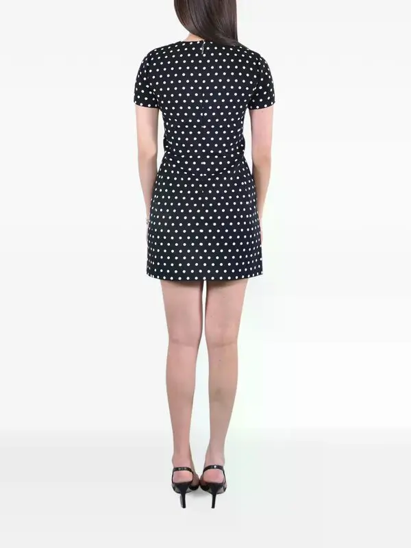 Michael Kors Polka-dot Crepe Shift Mini Dress