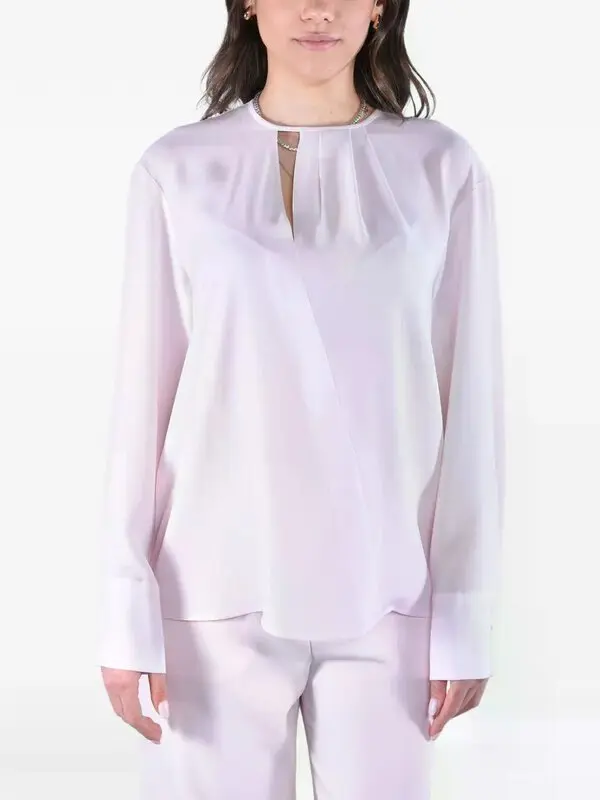 Max Mara Pleated Cut-out Blouse