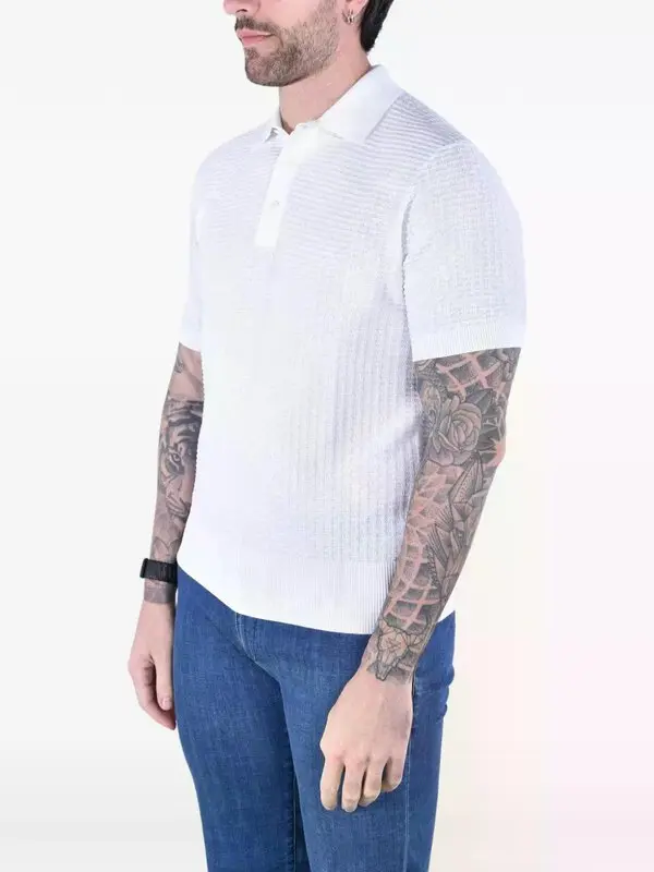 KANGRA Honeycomb-knit Polo Shirt