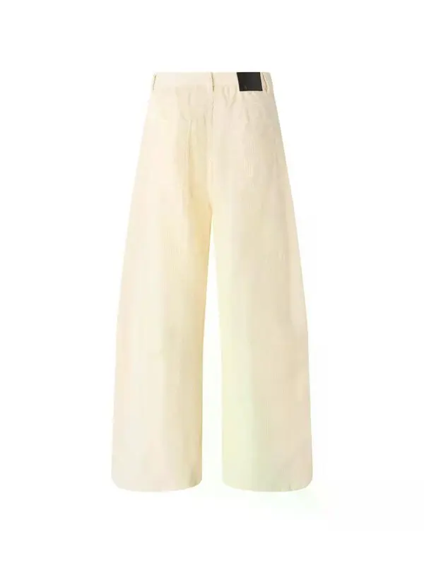 Pinko Corduroy Wide-leg Trousers - Neutrals