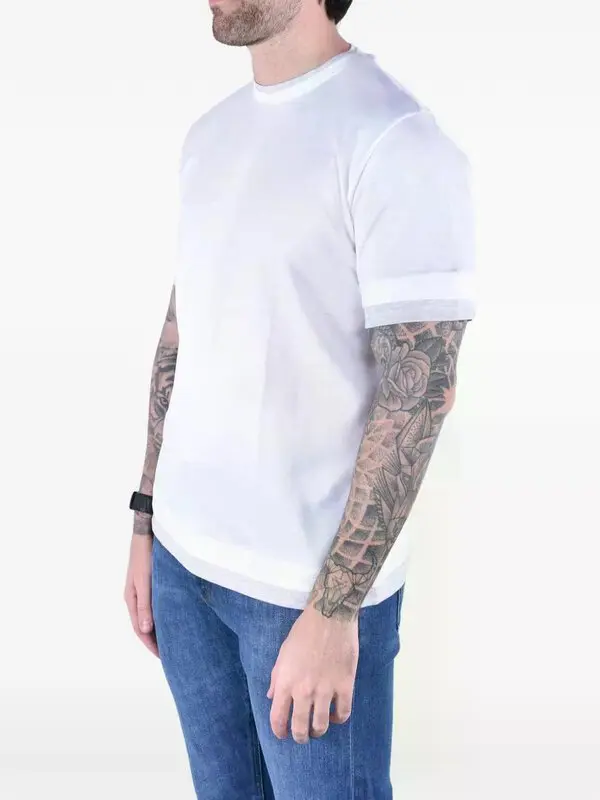 Eleventy Layered-effect Cotton T-shirt