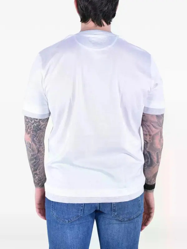 Eleventy Layered-effect Cotton T-shirt