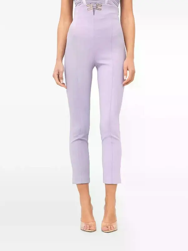 Elisabetta Franchi Logo Plaque Cropped Trousers