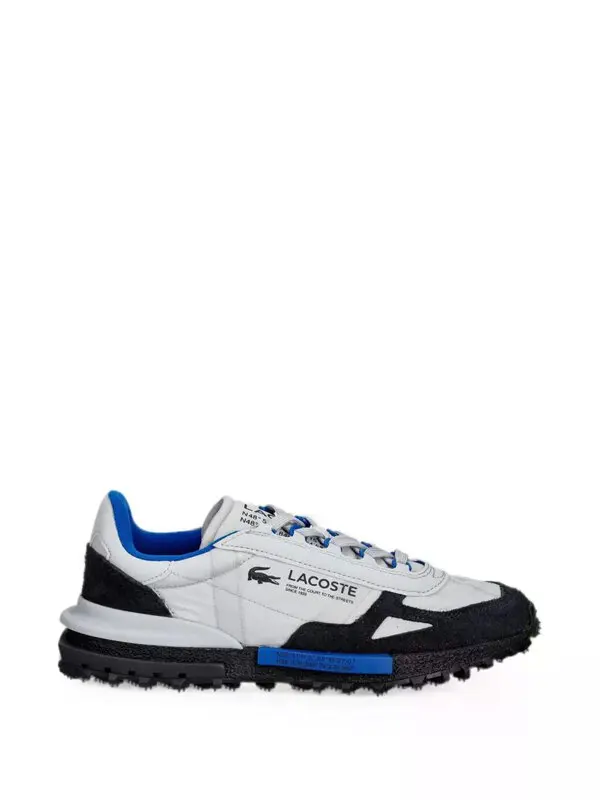 Lacoste Suede Panelled Logo Print Sneakers - Grey