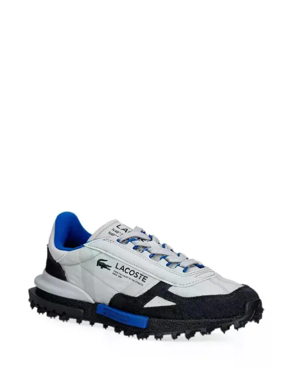 Lacoste Suede Panelled Logo Print Sneakers - Grey