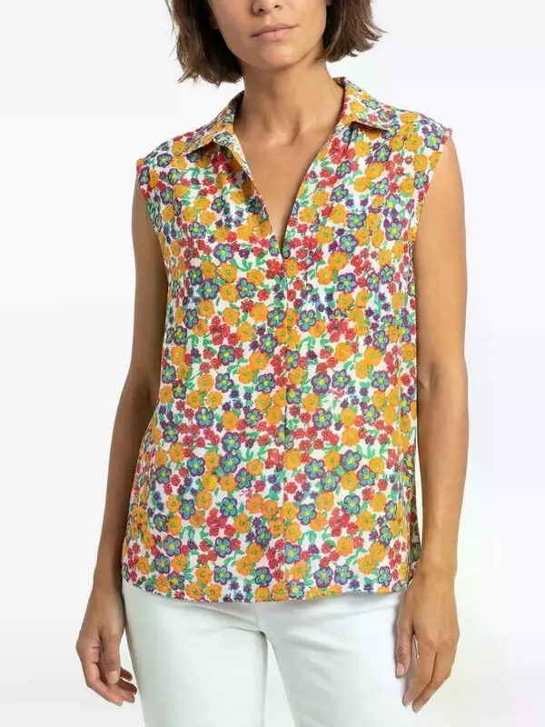 Marni Sleeveless Floral Print Shirt