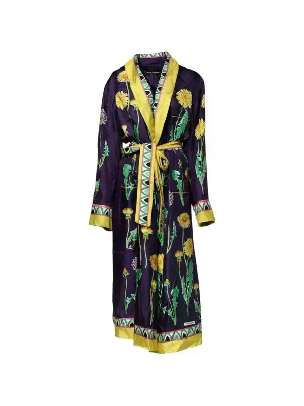 Dolce & Gabbana Floral-print Silk Robe