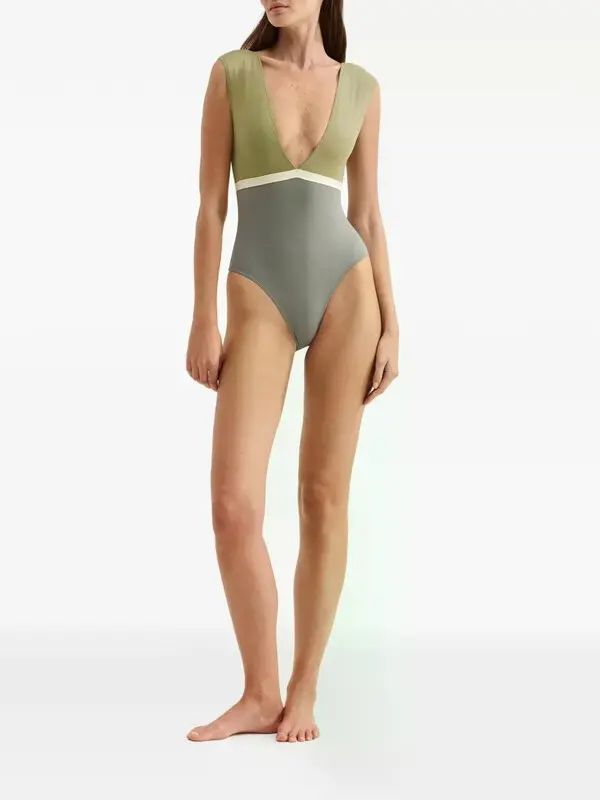 ERES Panelled V-neck Sleeveless Swimsuit