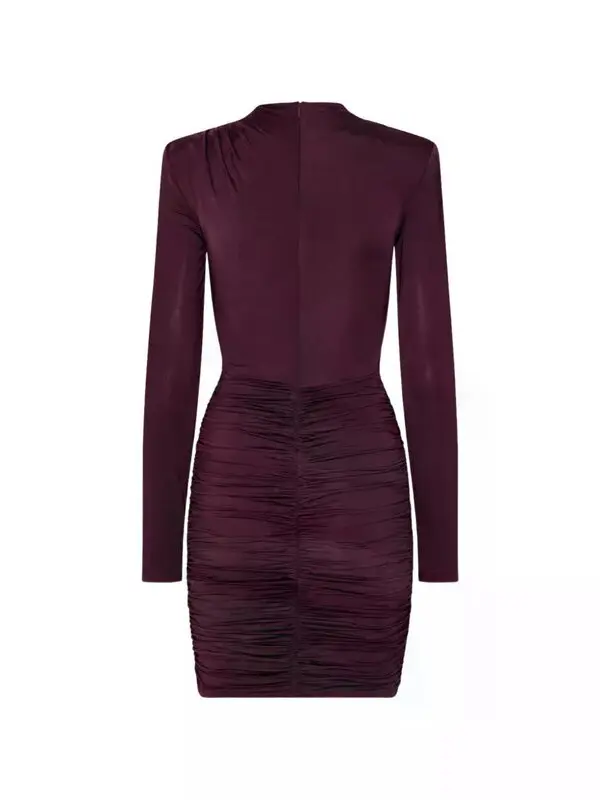 ROTATE BY BIRGER CHRISTENSEN Ruched Long-sleeve Mini Dress
