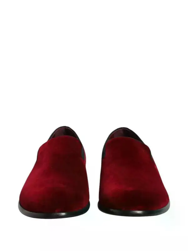 Dolce & Gabbana Velvet Almond Toe Loafers