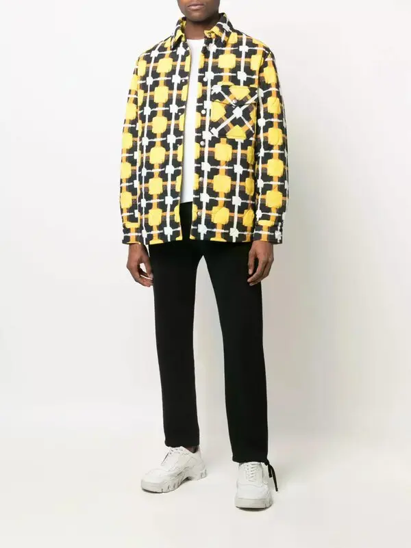 COUNTY OF MILAN Check-pattern Quilted Overshirt