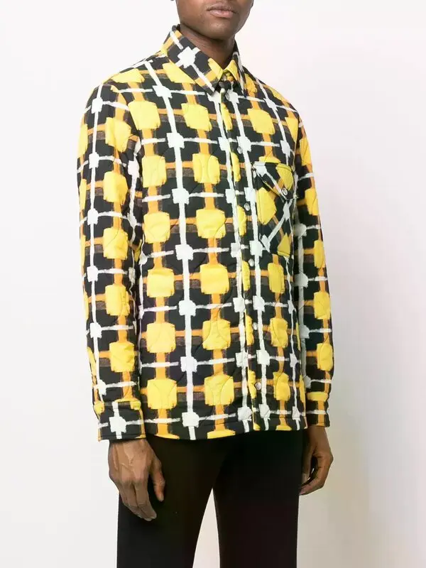 COUNTY OF MILAN Check-pattern Quilted Overshirt
