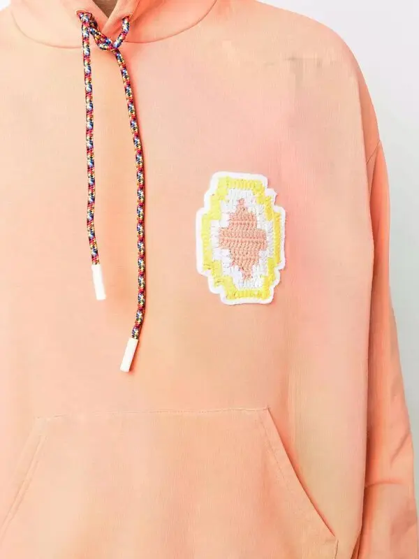 COUNTY OF MILAN Macramé Cross Logo Patch Hoodie