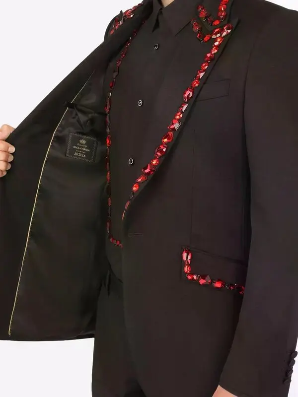 Dolce & Gabbana Sicilia-fit Rhinestone-embellished Suit