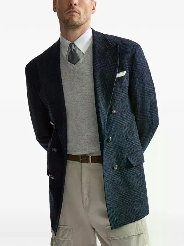 Brunello Cucinelli Peaked-lapel Double-breasted Blazer