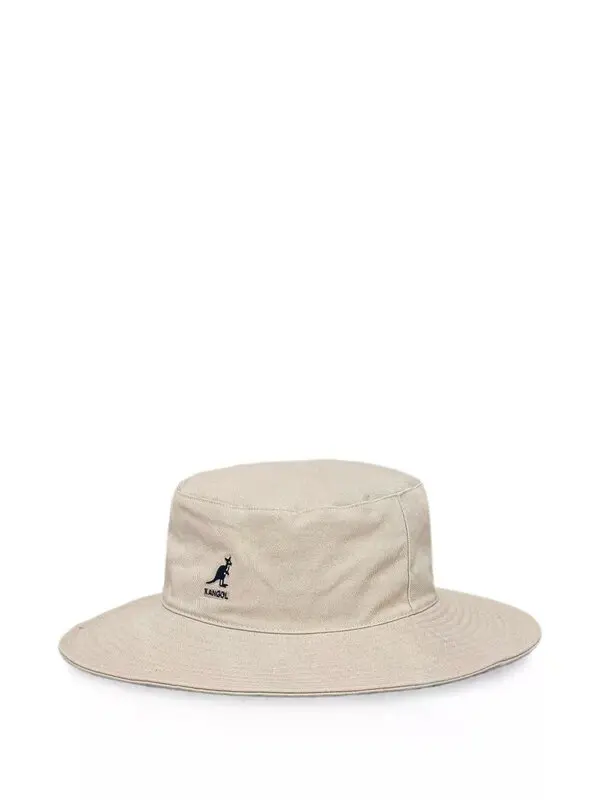 KANGOL Embroidered Logo Bucket Hat - Neutrals