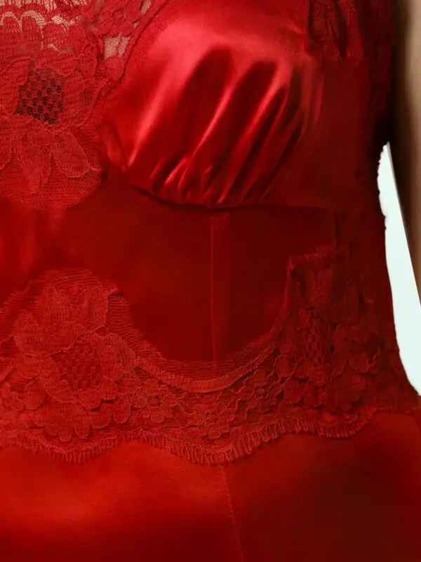 Dolce & Gabbana Lace Trim Maxi Dress