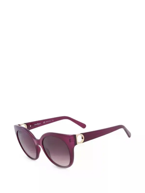 FERRAGAMO Round Frame Sunglasses With Gancini Detail