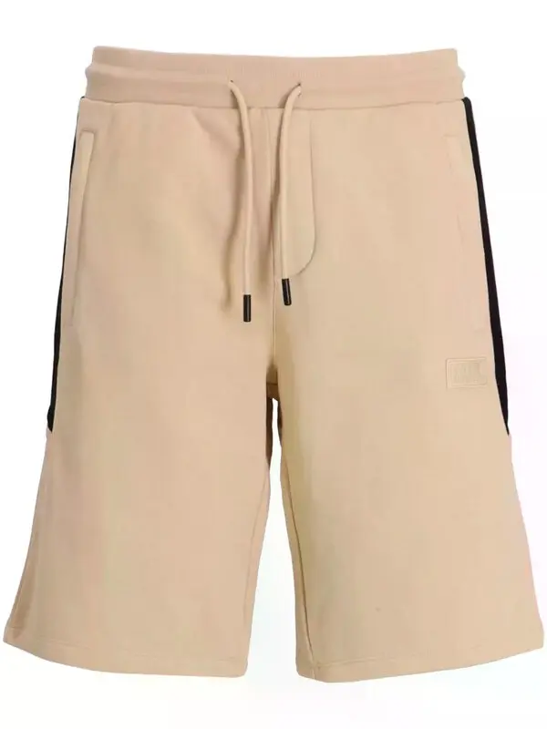 Karl Lagerfeld Logo Patch Drawstring Shorts - Neutrals