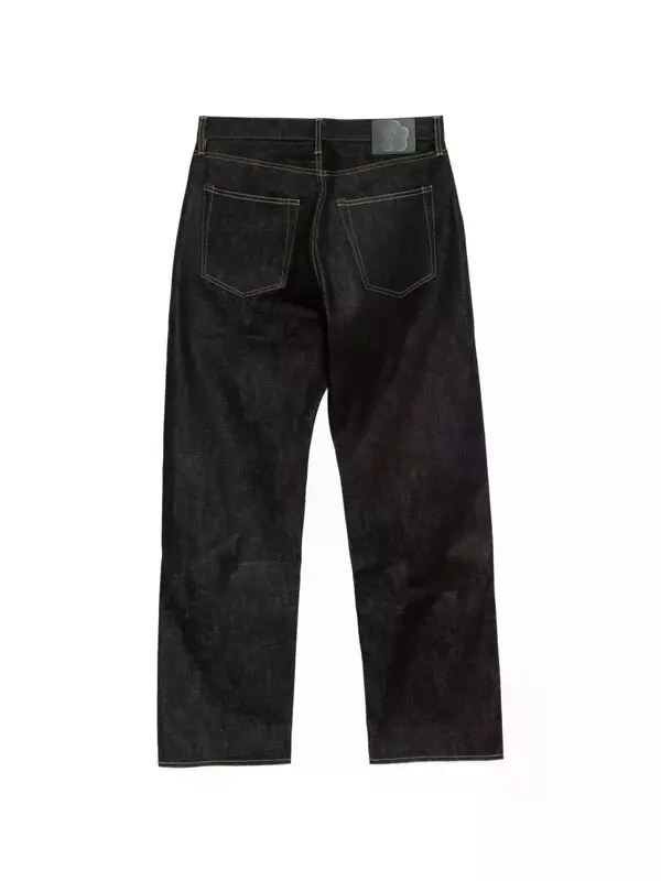 MOMOTARO Contrast Stitch Logo Patch Jeans