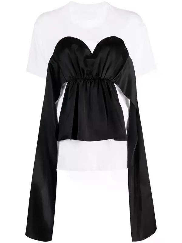 JNBY Embellished Bustier Cotton T-shirt