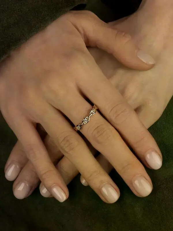 APM MONACO Pavé Chain Ring