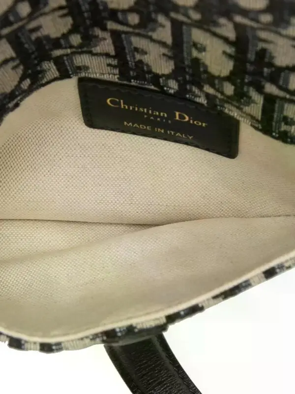 Dior 2019 Oblique Canvas Saddle Belt Bag - Blue
