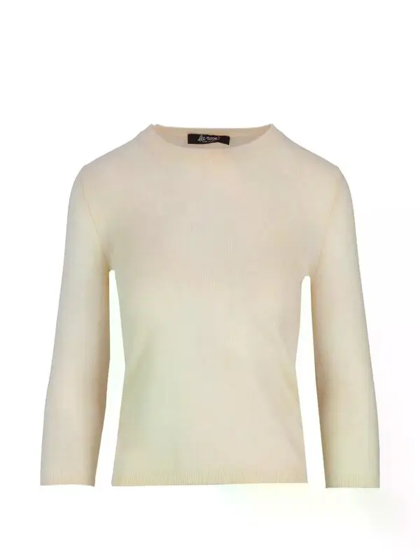 LA ROSE Fine-knit Three-quarter Sleeve Sweater