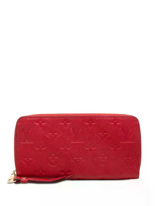 LOUIS VUITTON 1990-2010 Monogram Empreinte Zippy Wallet Long Wallets - Red