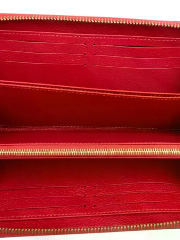 LOUIS VUITTON 1990-2010 Monogram Empreinte Zippy Wallet Long Wallets - Red