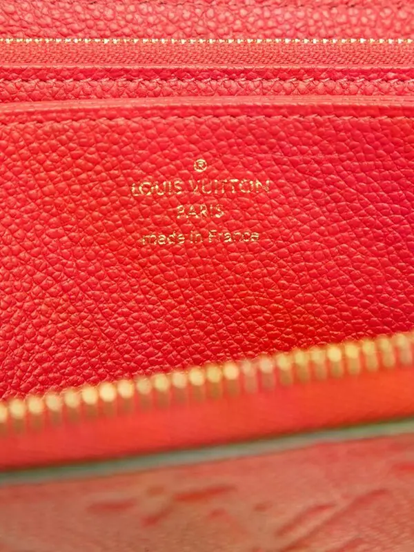 LOUIS VUITTON 1990-2010 Monogram Empreinte Zippy Wallet Long Wallets - Red