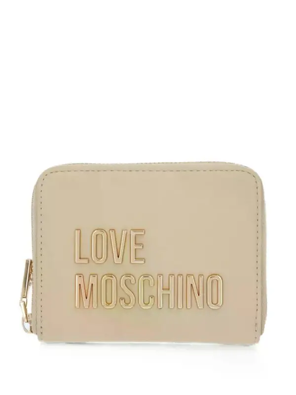 Moschino Logo-embossed Wallet - Neutrals