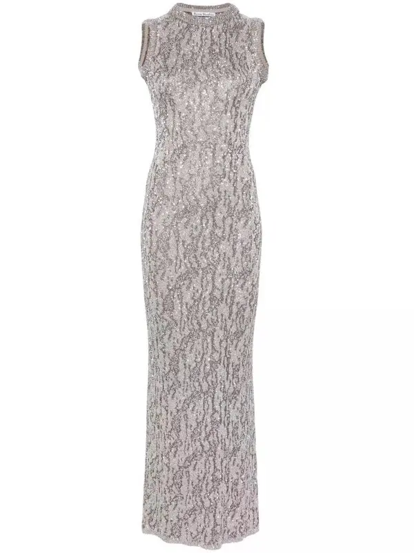 Acne Studios Sequin-embellished Knitted Maxi Dress