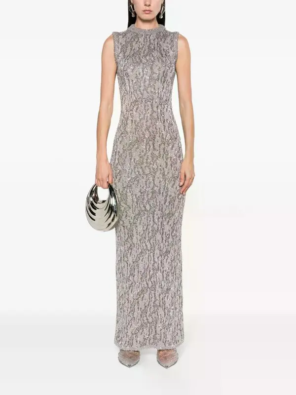 Acne Studios Sequin-embellished Knitted Maxi Dress