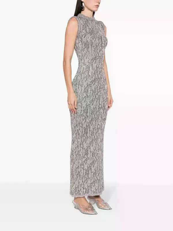 Acne Studios Sequin-embellished Knitted Maxi Dress