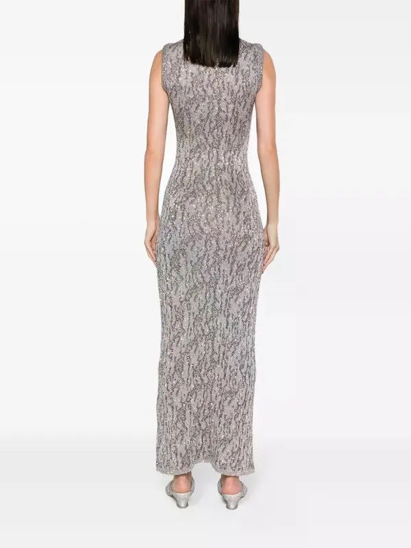 Acne Studios Sequin-embellished Knitted Maxi Dress