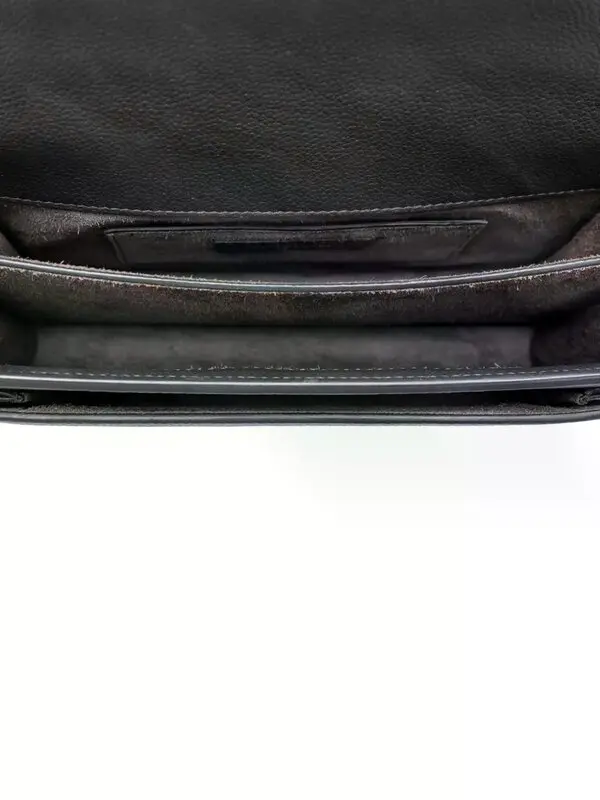 Saint Laurent Medium Grained Calfskin Monogram Sunset Crossbody Bag - Grey