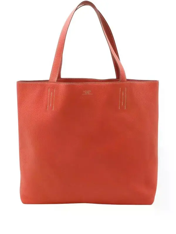 Hermès Clemence Double Sens 36 Tote Bag - Orange